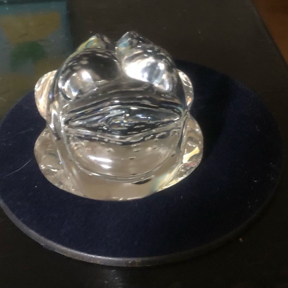 Office | Clear Art Glass Frog Paperweight | Poshmark